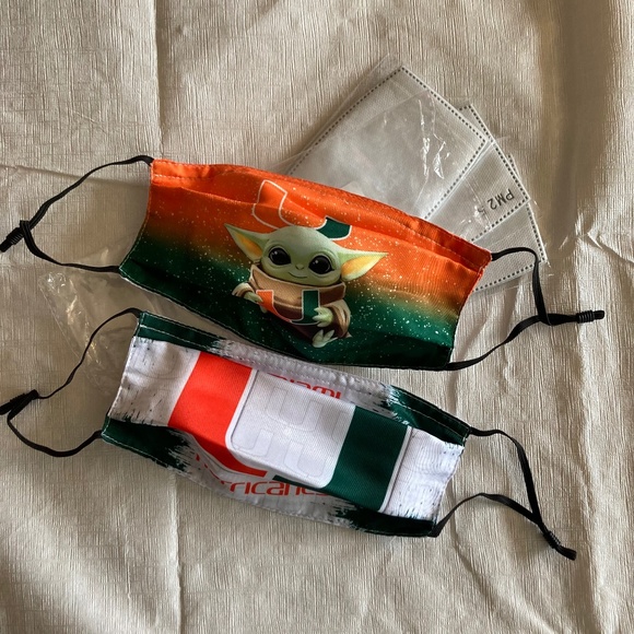 Accessories | 2 Miami Florida Face Mask One Baby Yoda Wfilters ...